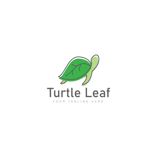 Elegant Green Turtle Leaf Logo Design | Jiffy Designs