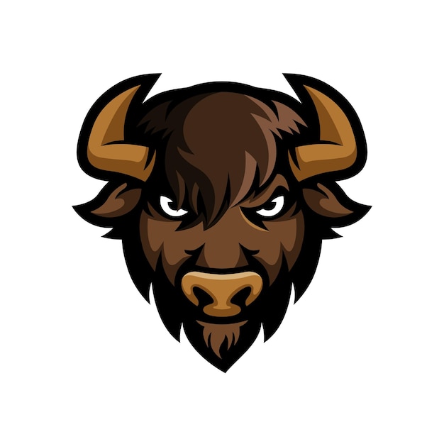Fierce and Formidable Buffalo Mascot Icon | Jiffy Designs