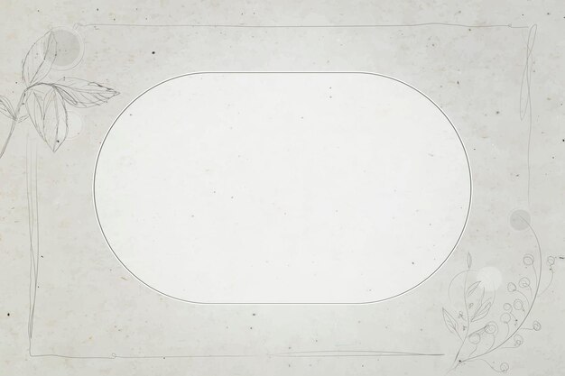 Elegant Floral Frame with Oval Focal Point | Jiffy Designs