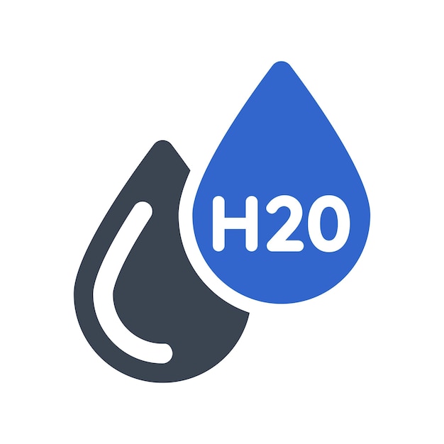 Water Drop Illustration with H2O Text | Jiffy Designs