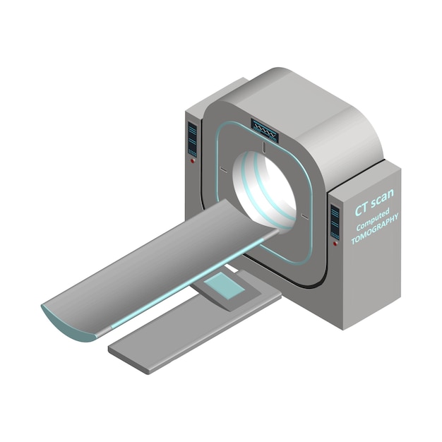 Detailed Isometric Illustration of a Medical Scanning Device | Jiffy ...