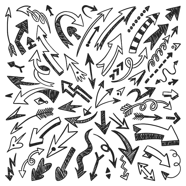Chaotic Arrows: A Maze of Directional Sketches | Jiffy Designs
