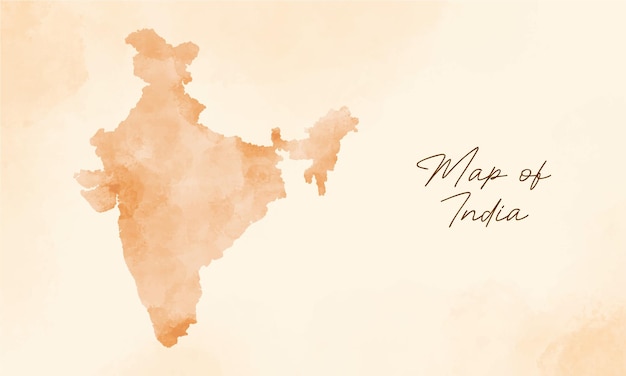 Watercolor Depiction of the Majestic Indian Subcontinent | Jiffy Designs