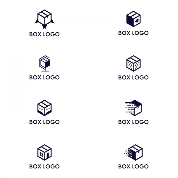 Minimalist Geometric Box Logos - Sleek Cube Shapes Branding | Jiffy Designs