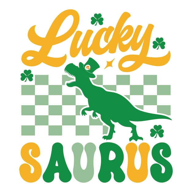 Playful Dinosaur Celebrates St. Patrick's Day with Shamrocks | Jiffy ...