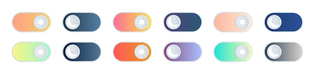 Vibrant Toggle Switch Collection Featuring Diverse Color Schemes ...