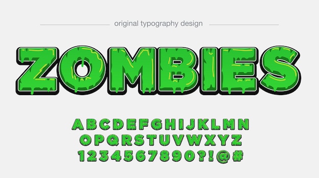 Vibrant Zombie-Inspired Typography Design with Detailed Lettering ...