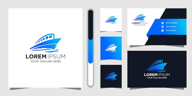 Sleek and Modern Train Logo Collection with Vibrant Blue Accents ...
