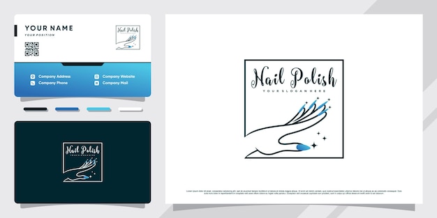 Elegant Nail Polish Logo with Flowing Cursive Text | Jiffy Designs