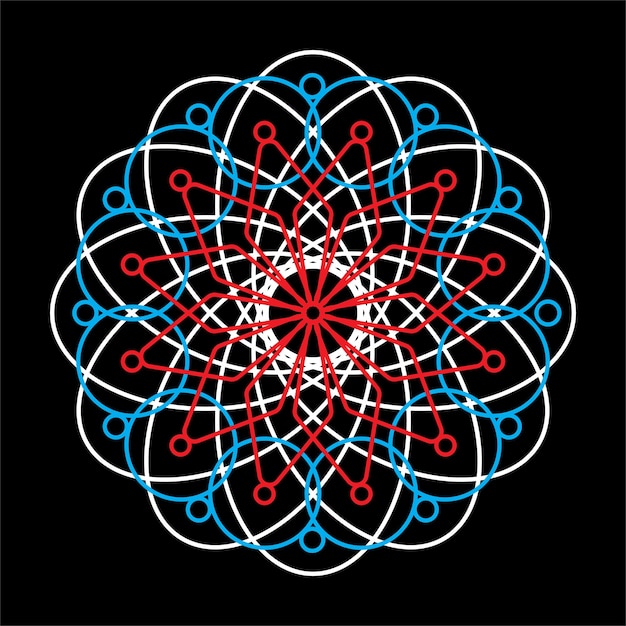 Radiant Mandala of Interlocking Geometric Shapes and Patterns | Jiffy ...