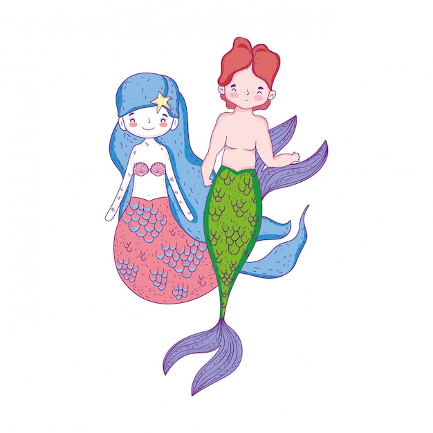 Enchanting Mermaid Duo: A Vibrant Underwater Adventure | Jiffy Designs