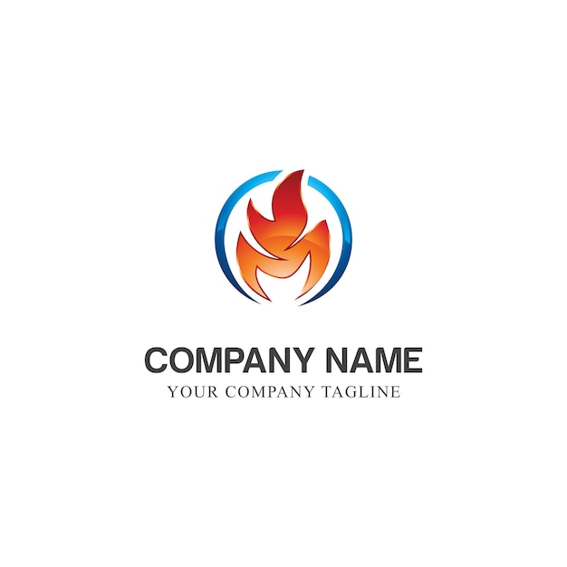 Vibrant Flame Emblem in Captivating Circular Design | Jiffy Designs