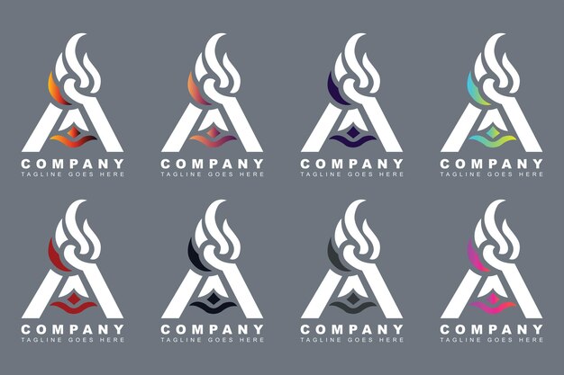 Vibrant Flame Emblems: A Captivating Collection of Stylized Logos ...
