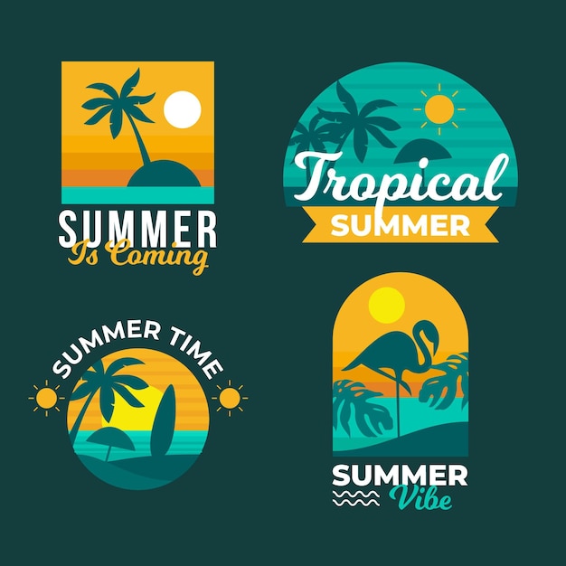 Vibrant Tropical Summer Themed Graphic Collection | Jiffy Designs