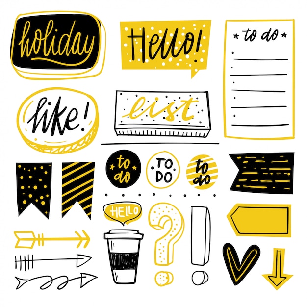 Vibrant Doodle-Inspired Stickers for Playful Journaling | Jiffy Designs