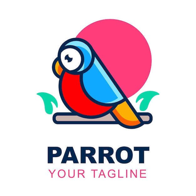 Vibrant Parrot Mascot with Playful Expression | Jiffy Designs