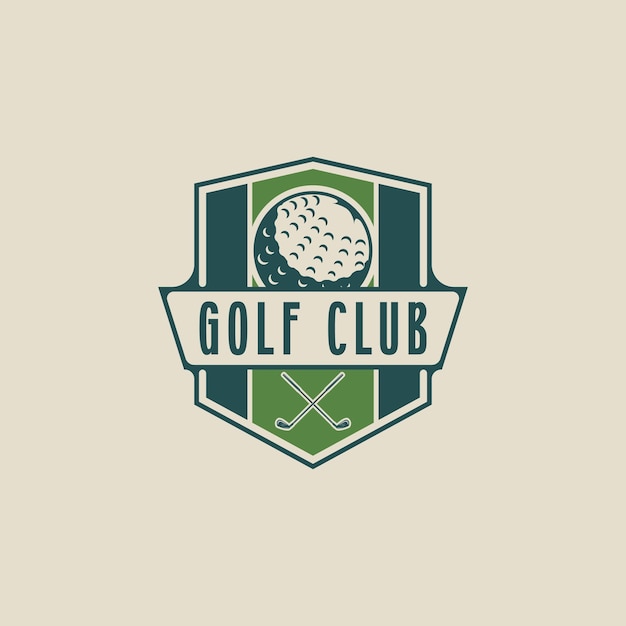 Emblematic Golf Club Badge with Crossed Clubs and Ball | Jiffy Designs