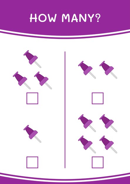Vibrant Purple Push Pins: Counting Objects Activity | Jiffy Designs