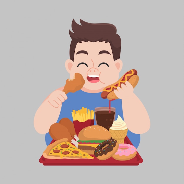 Hungry Boy Enjoys Delightful Fast Food Feast | Jiffy Designs