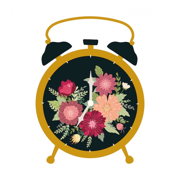 Vibrant Floral Alarm Clock: A Timeless Timepiece | Jiffy Designs