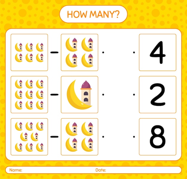 Counting Bananas and Crescent Moons on a Vibrant Yellow Background ...