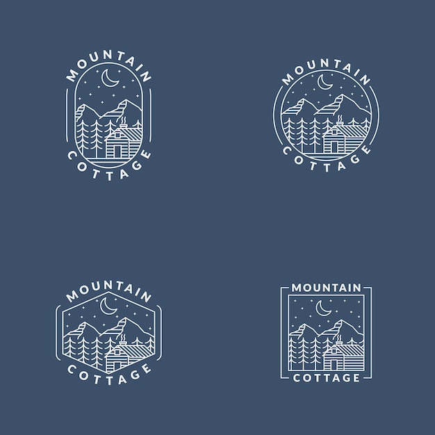 Versatile Mountain Cottage Monogram Emblem Collection | Jiffy Designs