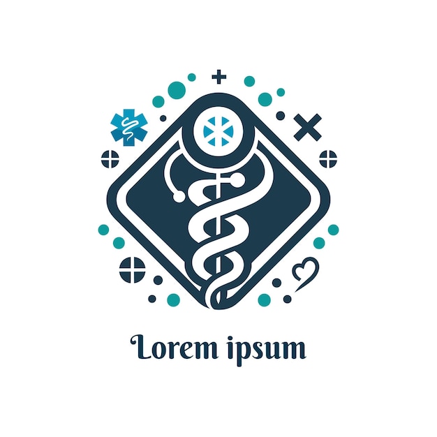 Mystical Caduceus Symbol with Snowflakes and Crosses | Jiffy Designs