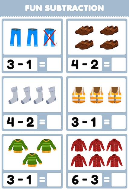 Engaging Subtraction Practice with Diverse Visual Elements | Jiffy Designs