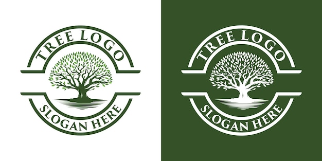 Majestic Oak Tree Logo with Customizable Slogan | Jiffy Designs