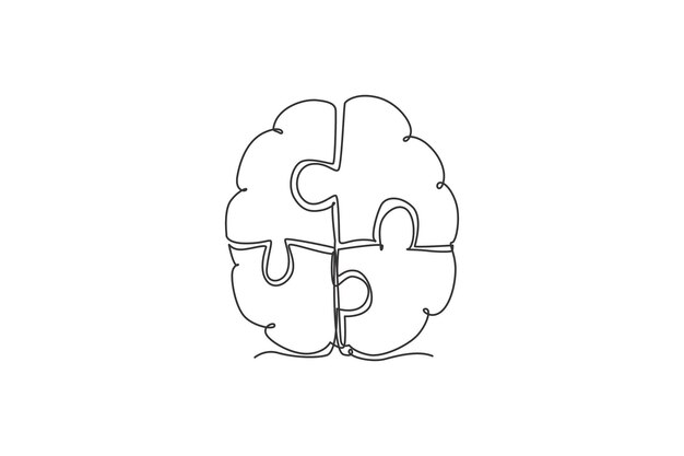 Minimalist Puzzle Brain Icon Symbolizing Cognitive Abilities | Jiffy ...