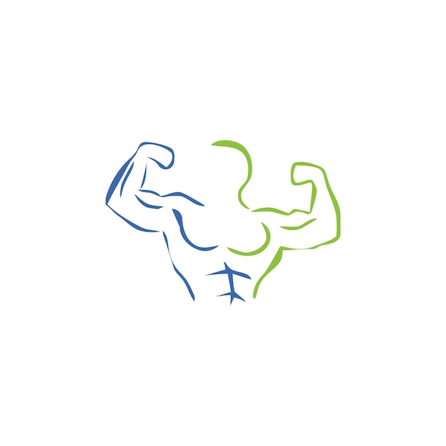 Colorful Silhouette of Muscular Arms Flexing | Jiffy Designs