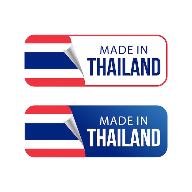 Vibrant 'Made in Thailand' Emblem with Thai Flag | Jiffy Designs