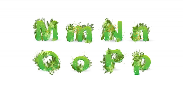 Vibrant Green Nature-Inspired Typographic Designs | Jiffy Designs