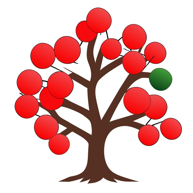 Vibrant Red Orb Tree with Lush Foliage | Jiffy Designs