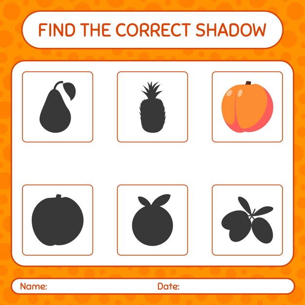 Vibrant Fruit Silhouettes: A Fun Shadow Matching Game | Jiffy Designs