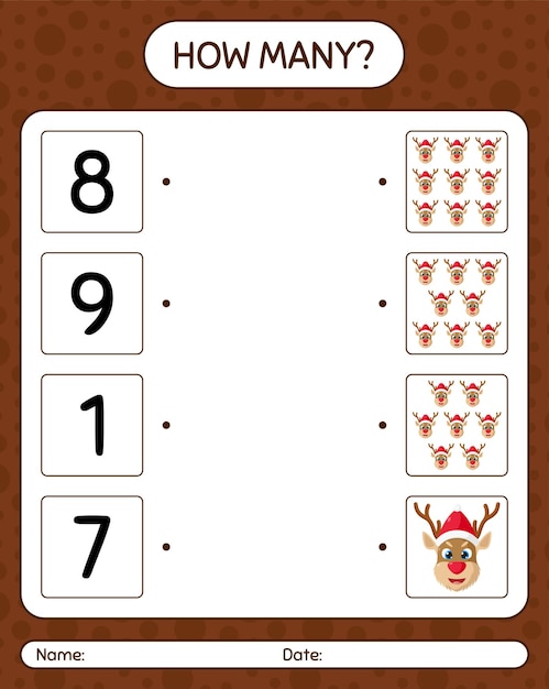 Festive Reindeer Counting: Engaging Math Activity for Children | Jiffy ...