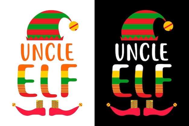 Vibrant and Festive 'Uncle Elf' Graphic Design | Jiffy Designs