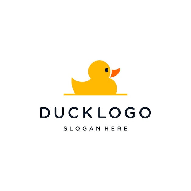 Cheerful Yellow Rubber Duck Logo with Slogan | Jiffy Designs