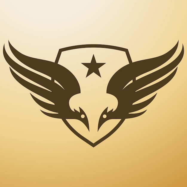 Majestic Winged Emblem with Heroic Star Symbol | Jiffy Designs