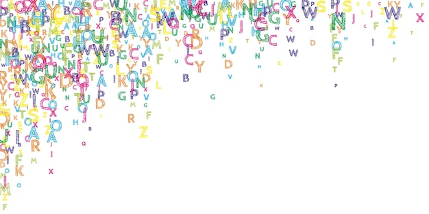 Vibrant Cascade of Colorful Alphabet Letters | Jiffy Designs