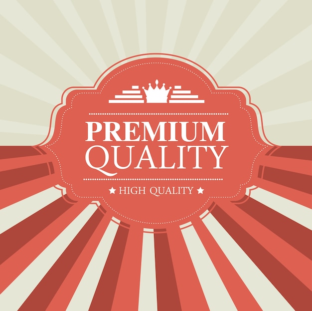 Vintage Premium Quality Badge with Sunburst Background | Jiffy Designs