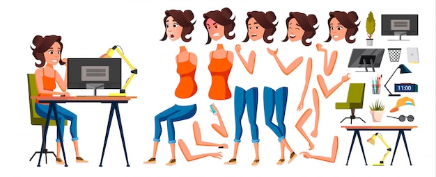 Vibrant Workspace: A Diverse Collection of Animated Characters | Jiffy ...