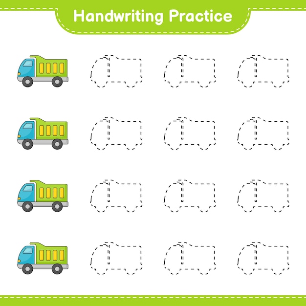 Charming Collection of Illustrated School Bus Tracing Exercises | Jiffy ...
