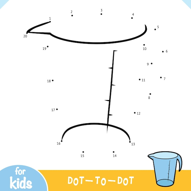 Playful Dot-to-Dot Outline of a Pitcher | Jiffy Designs