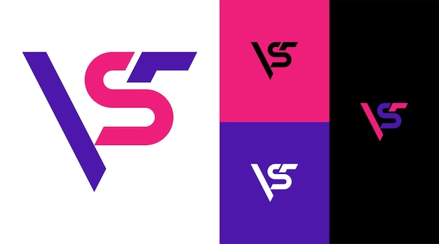 Vibrant Overlapping V and S Symbols in Bold Colors | Jiffy Designs