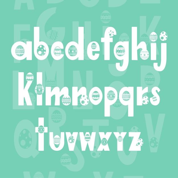 Whimsical Typography: Playful Alphabet Letters on Mint Background ...