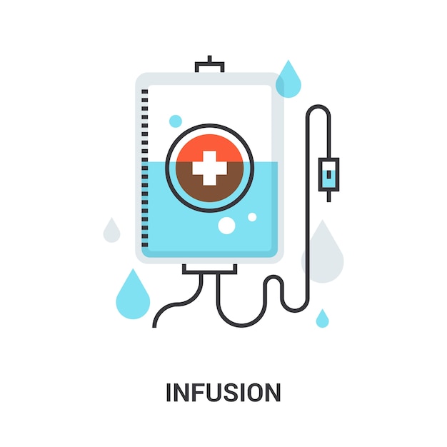Infusion Medical Illustration with IV Drip and Notebook Icons | Jiffy ...