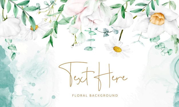 Delicate Floral Watercolor Background with Soft Greenery | Jiffy Designs