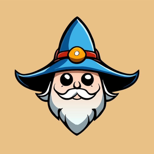Whimsical Wizard with Flowing Beard and Pointed Hat | Jiffy Designs
