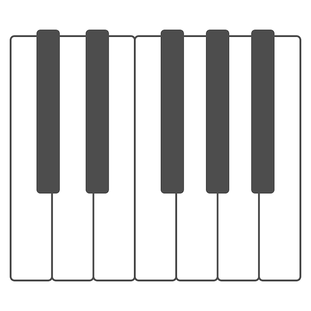 Elegant Monochrome Piano Keyboard Design | Jiffy Designs